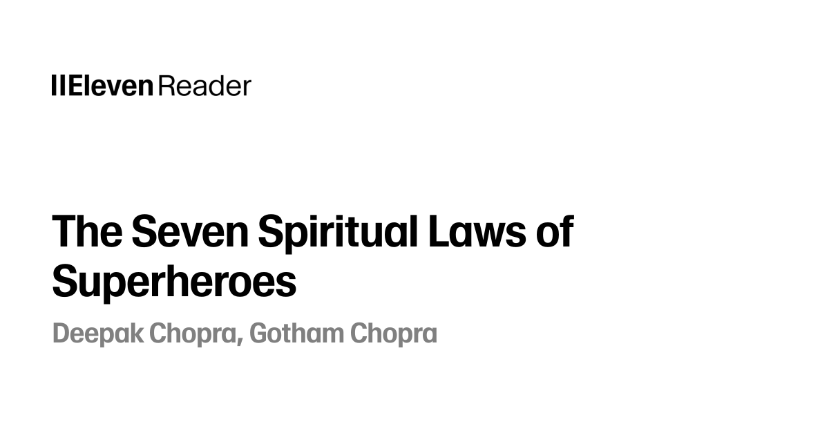 The Seven Spiritual Laws of Superheroes Audiobook by Deepak Chopra ...