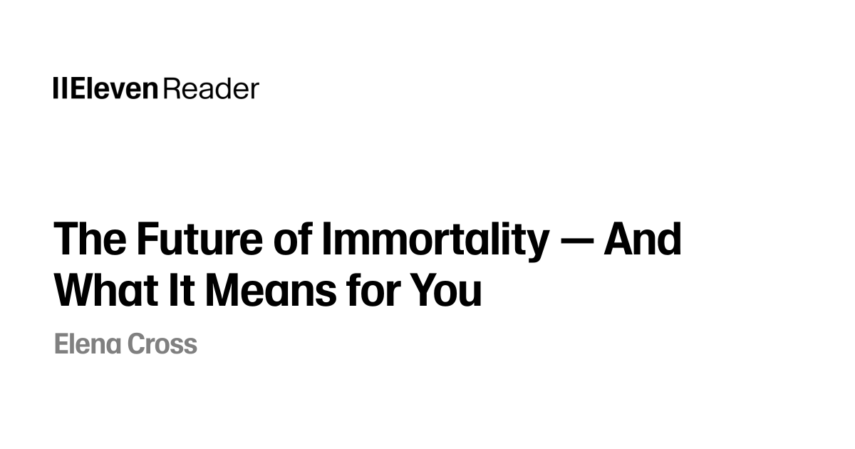 The Future of Immortality — And What It Means for You Audiobook by ...