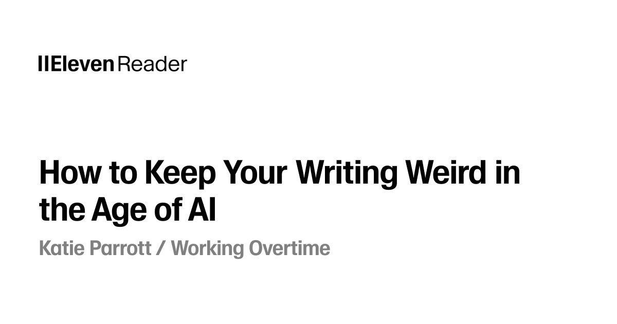 How to Keep Your Writing Weird in the Age of AI Audiobook by Katie ...