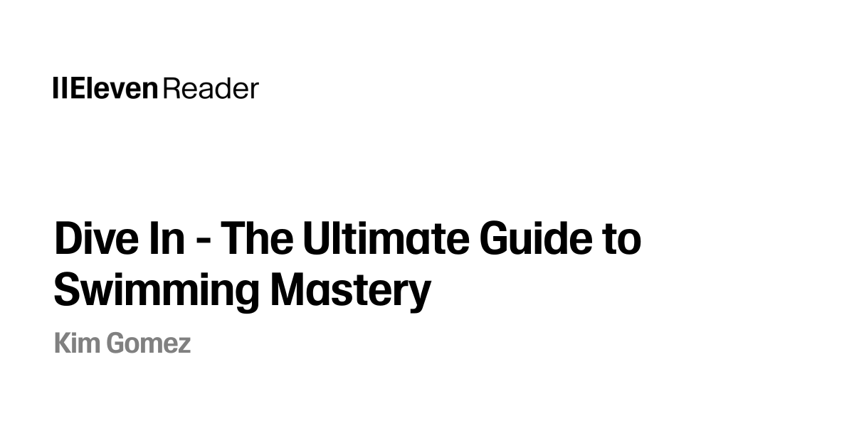Dive In - The Ultimate Guide to Swimming Mastery Audiobook by Kim Gomez ...