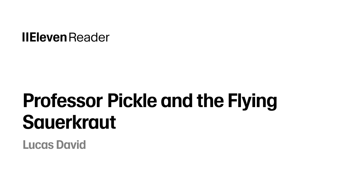 Professor Pickle and the Flying Sauerkraut Audiobook by Lucas David ...