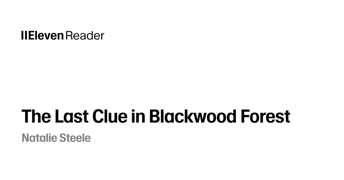 The Last Clue in Blackwood Forest Audiobook by Natalie Steele ...