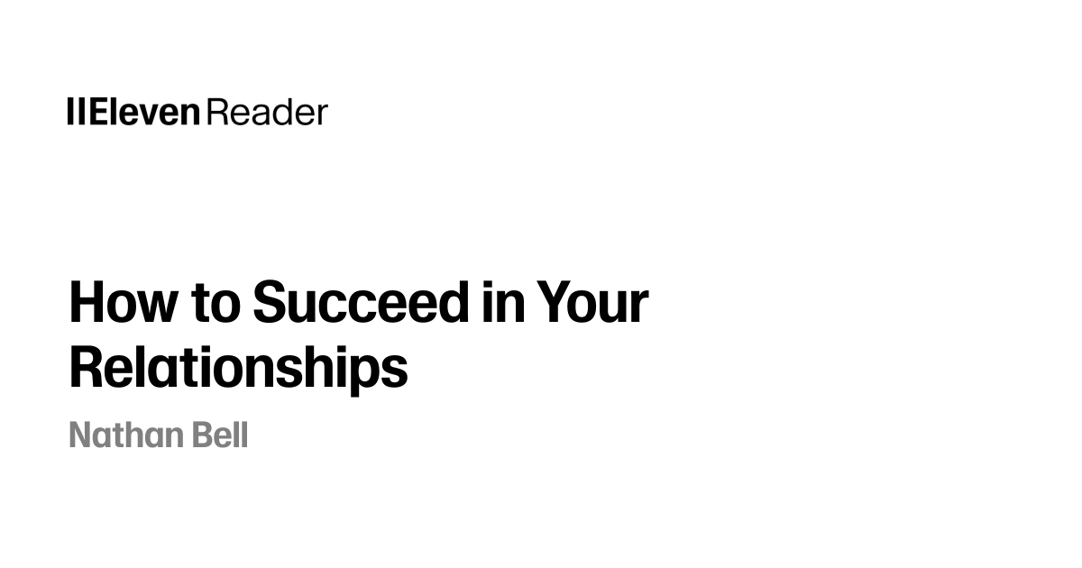 How to Succeed in Your Relationships Audiobook by Nathan Bell ...