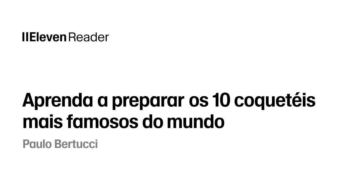Aprenda a preparar os 10 coquetéis mais famosos do mundo Audiobook by ...