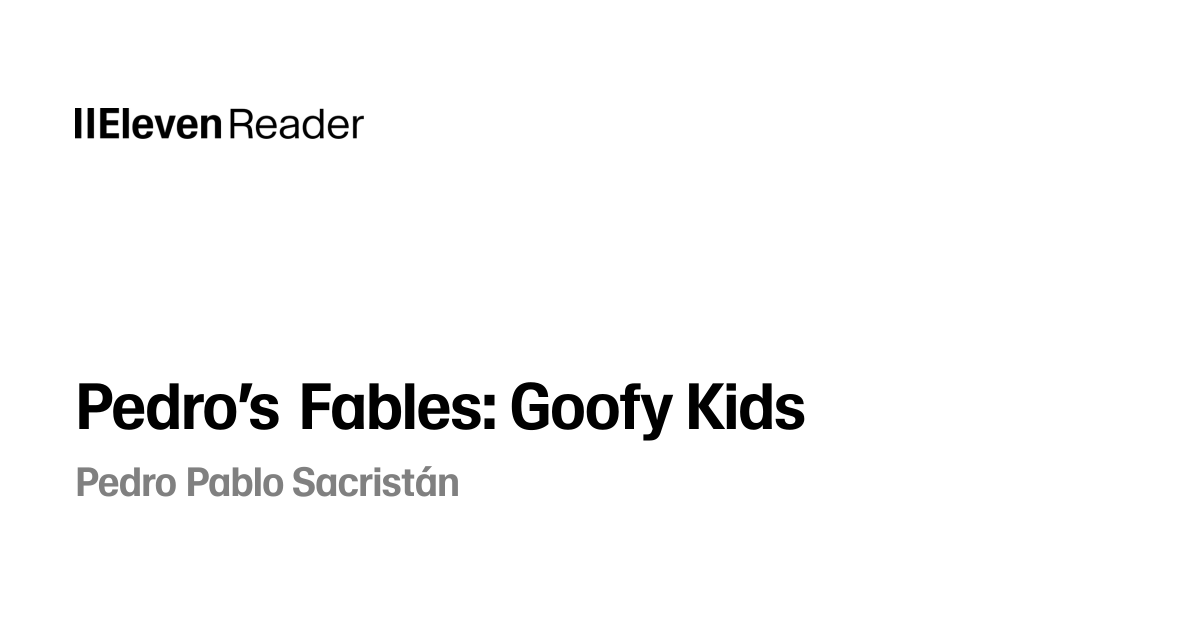 Pedro’s Fables: Goofy Kids Audiobook by Pedro Pablo Sacristán ...