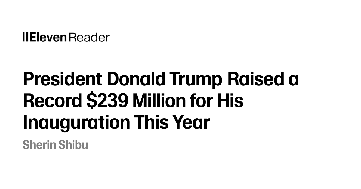 President Donald Trump Raised a Record $239 Million for His ...